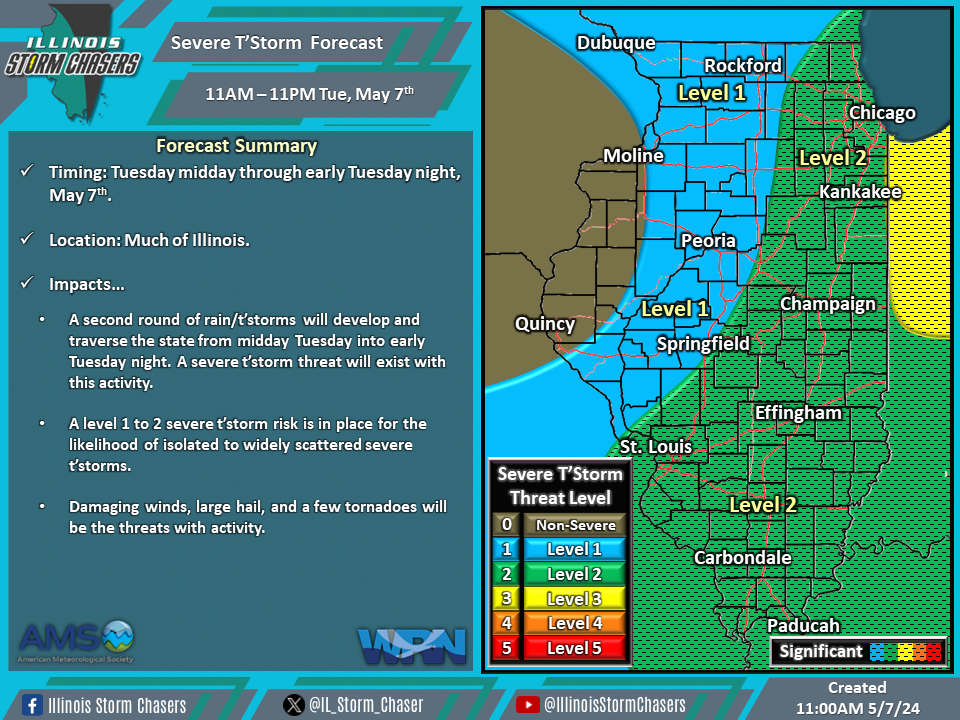 Tue-Wed, May 7-8th Severe T'Storm Event Update #4 - Illinois Storm ...