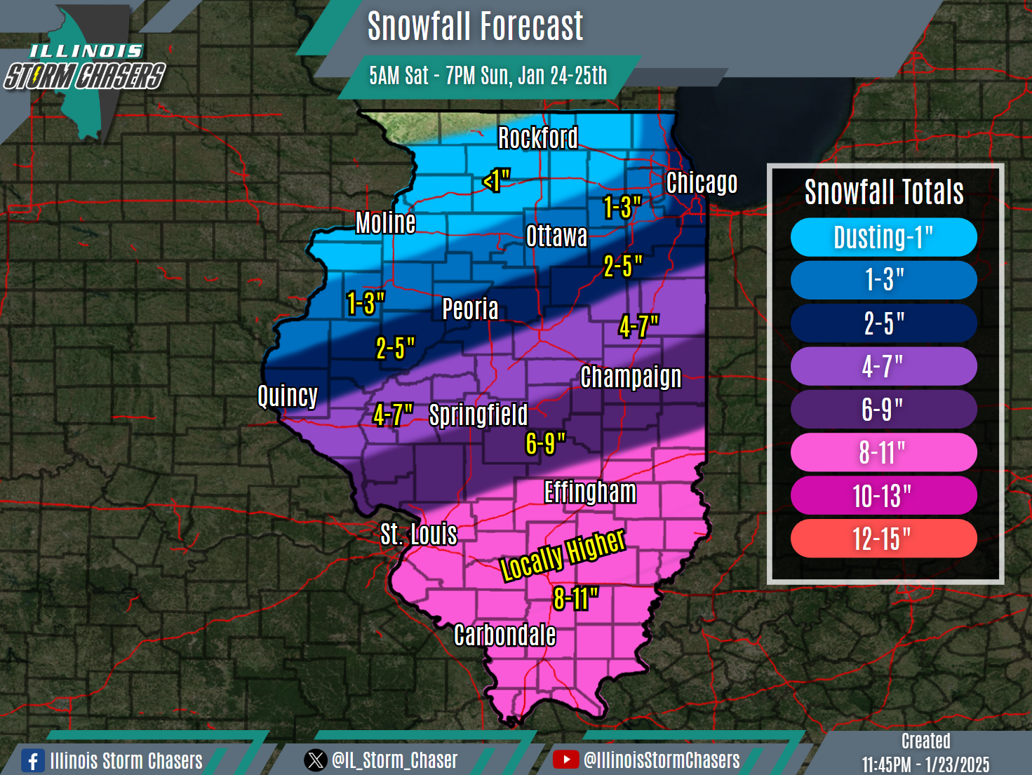 Saturday-Sunday, January 24-25th – Major Winter Storm – Update #3 ...